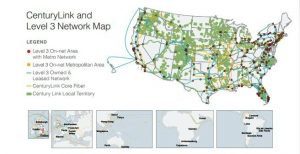 CenturyLink and Level 3 Network Map